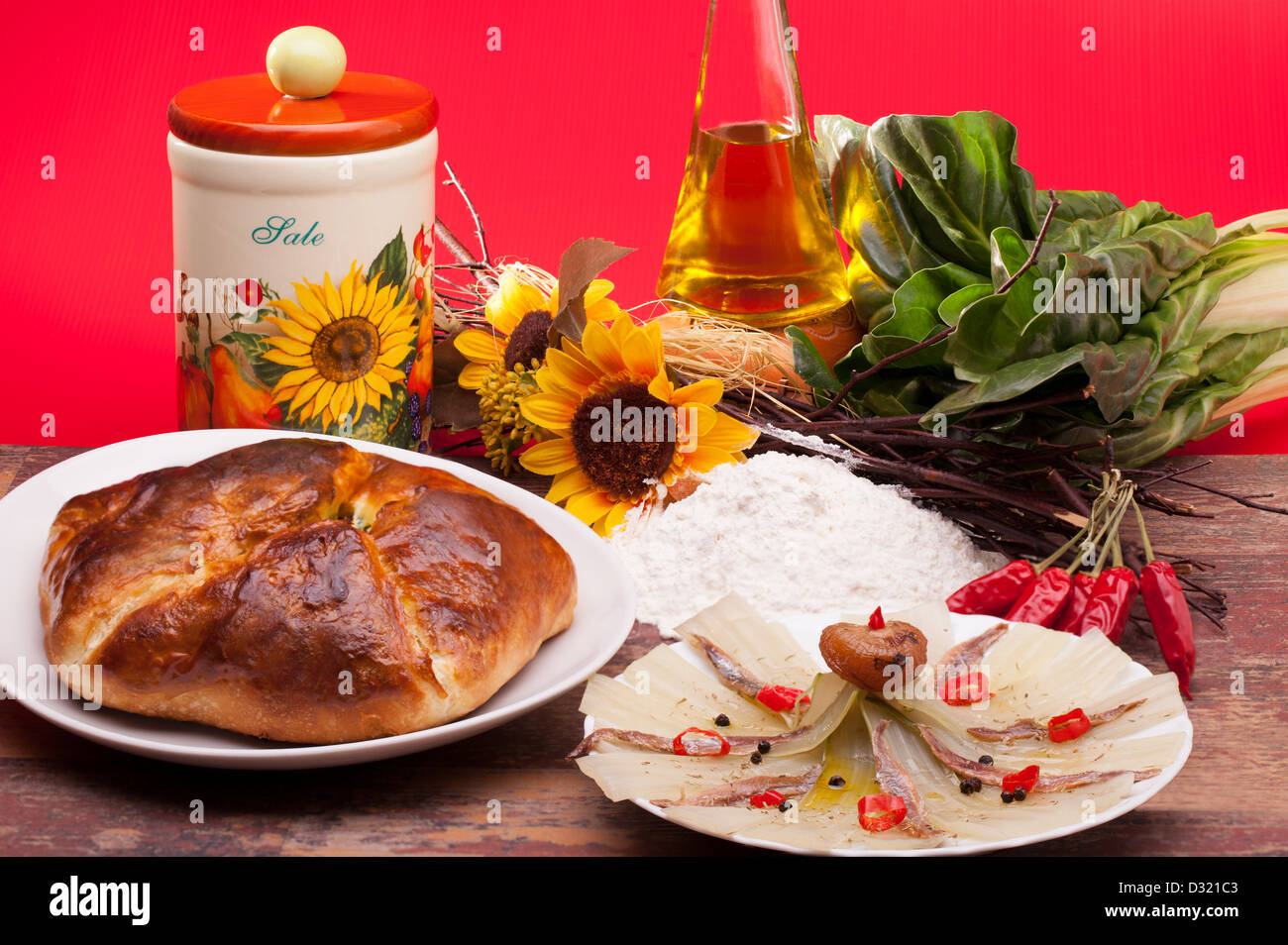 Table With Starters Stock Photo - Alamy