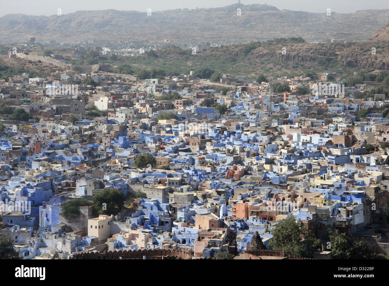 City View & Palace, Jodhpur (Blue City), Rajasthan, India Stock Photo ...
