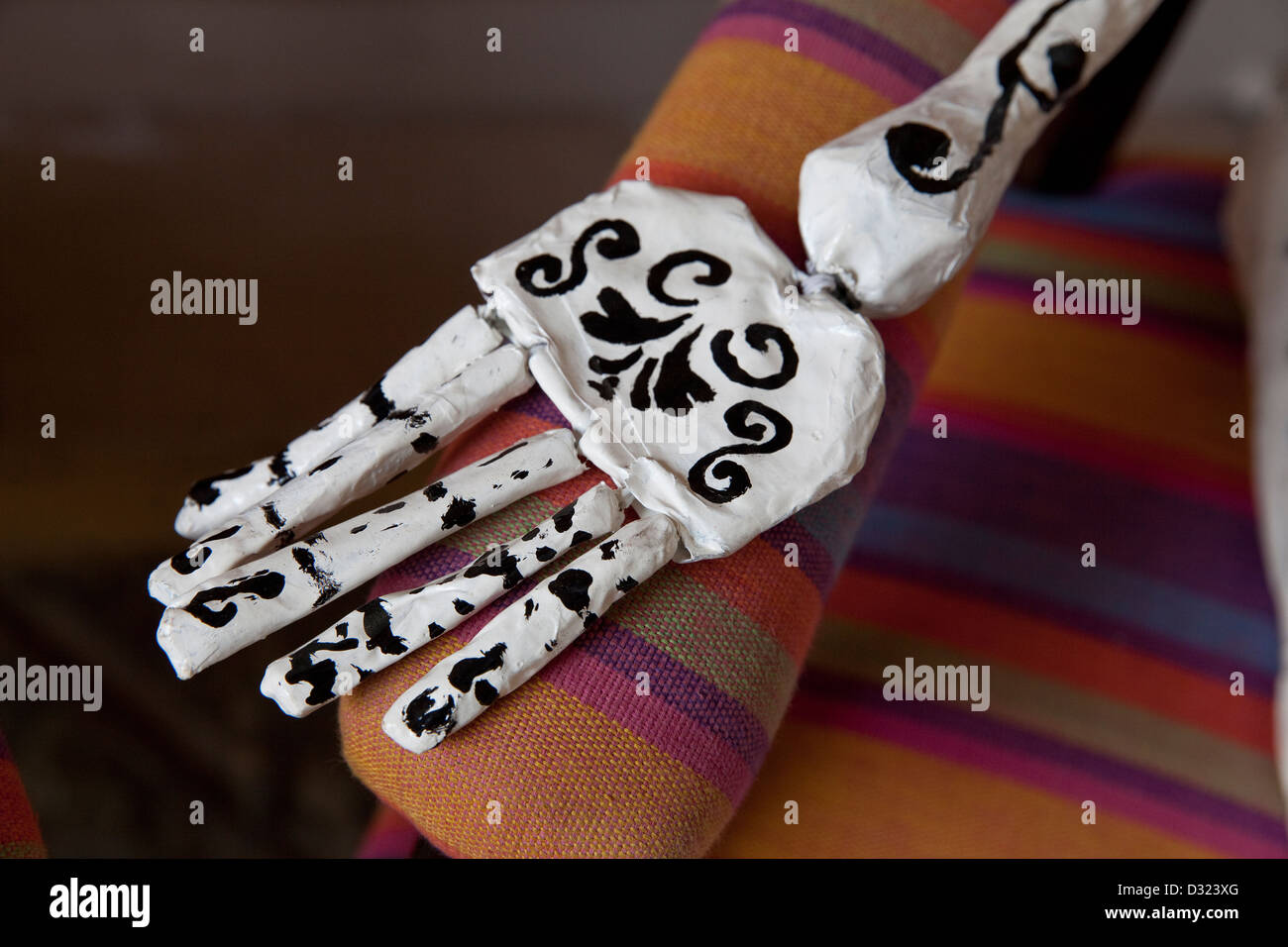 Closeup skeleton hand made papier hi-res stock photography and images ...