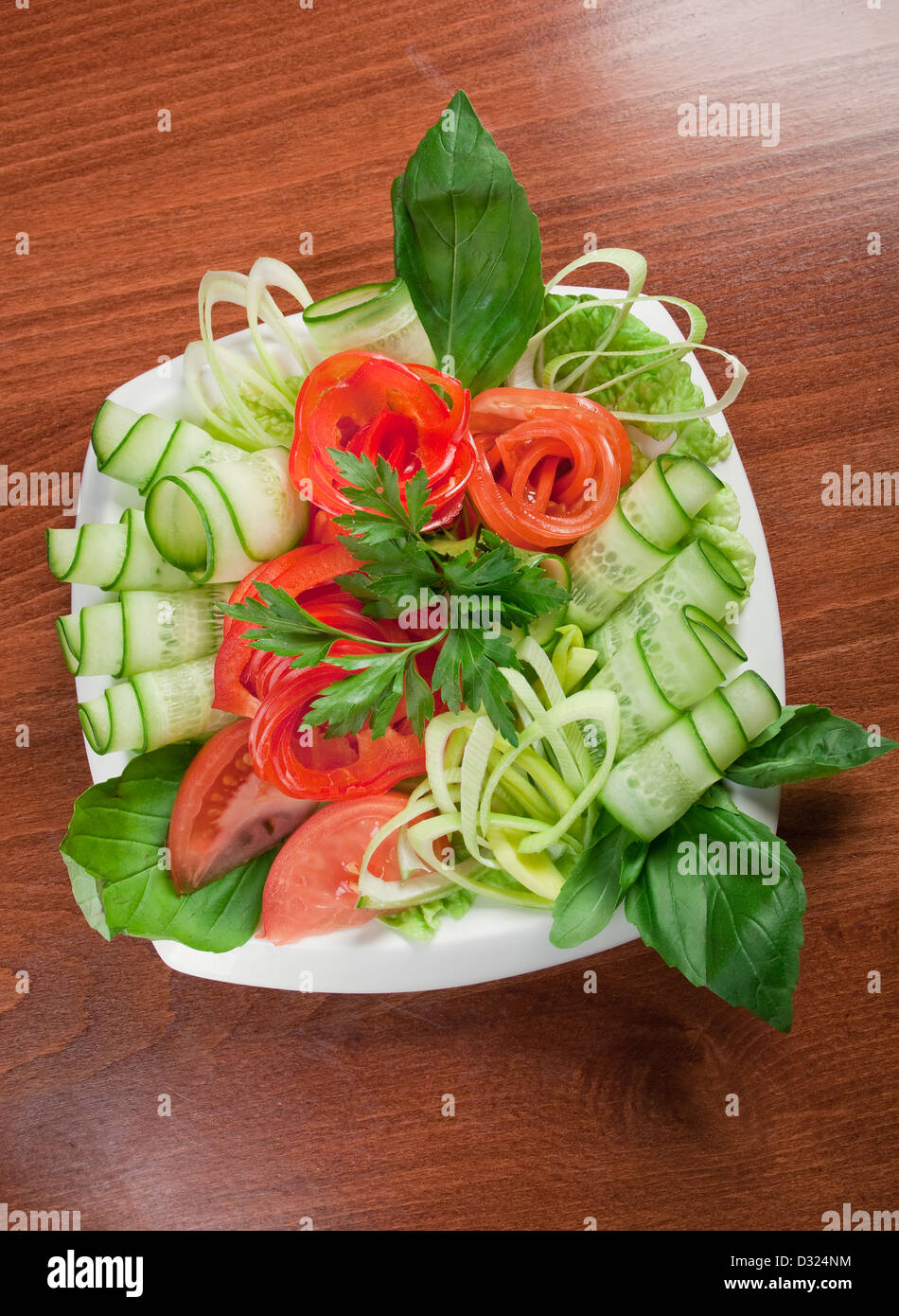 Italian cuisine.vegetable arrangement Stock Photo - Alamy