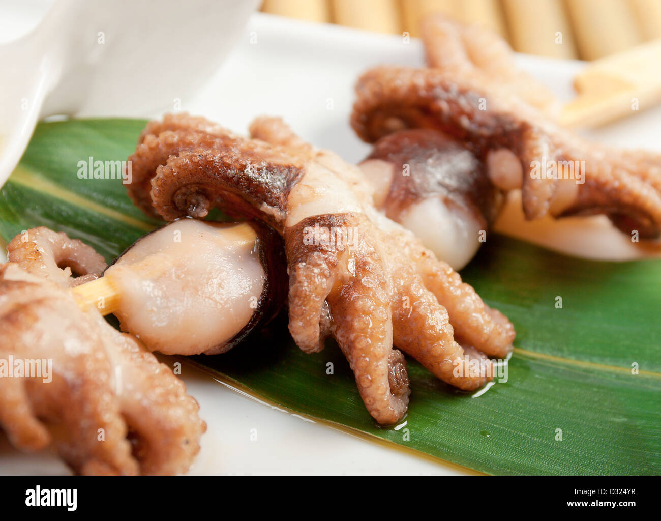Japanese octopus skewered.Japanese Cuisine - Kebab Stock Photo - Alamy
