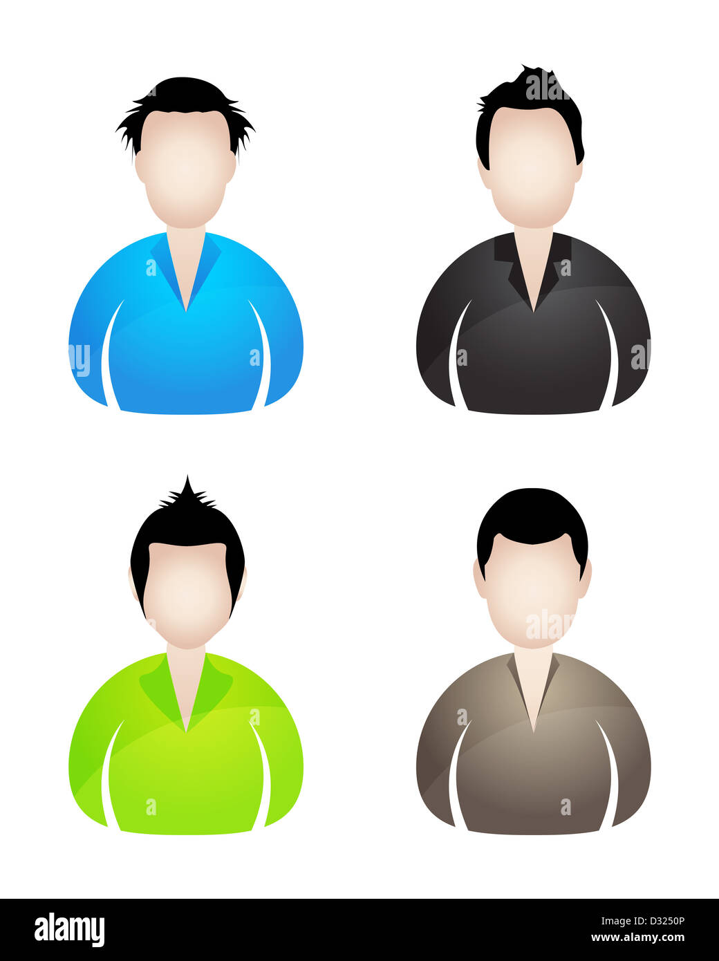 four businessman icons Stock Photo - Alamy