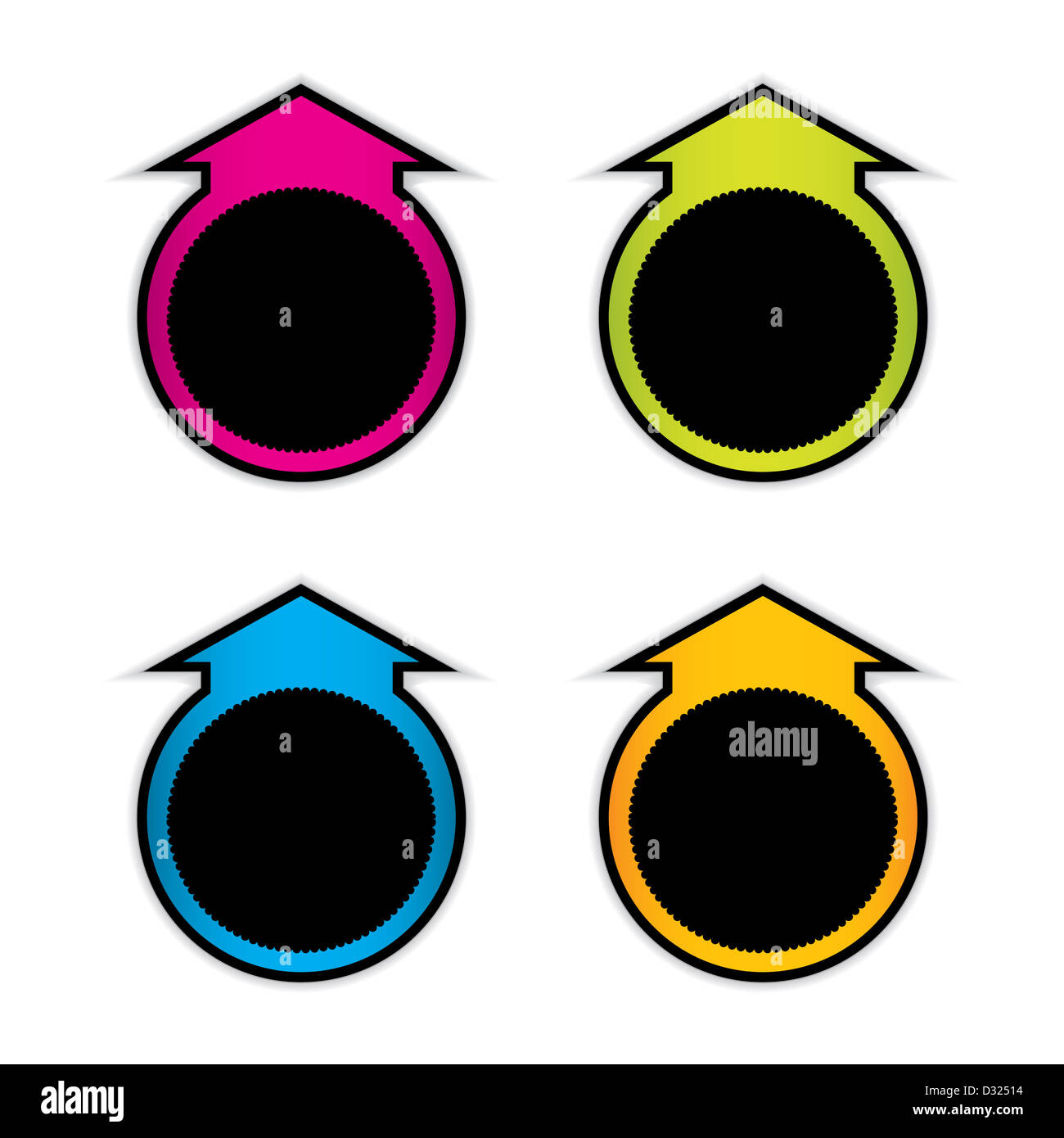 vector colorful arrow stickers Stock Photo - Alamy