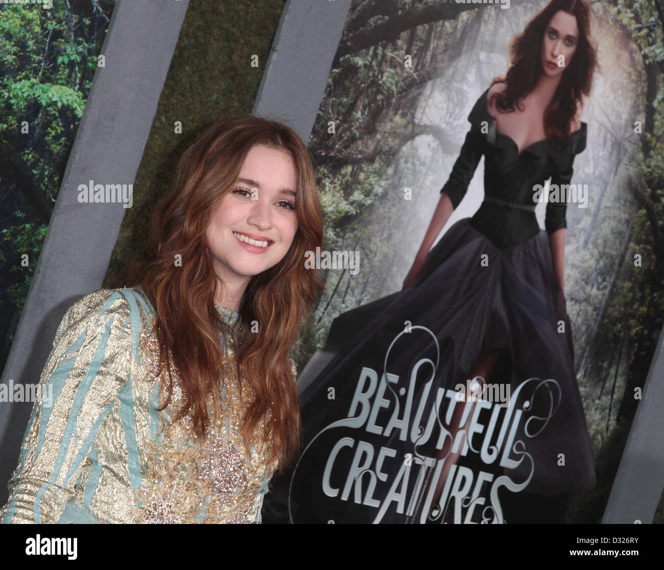 ALICE ENGLERT BEAUTIFUL CREATURES PREMIERE LOS ANGELES CALIFORNIA USA ...