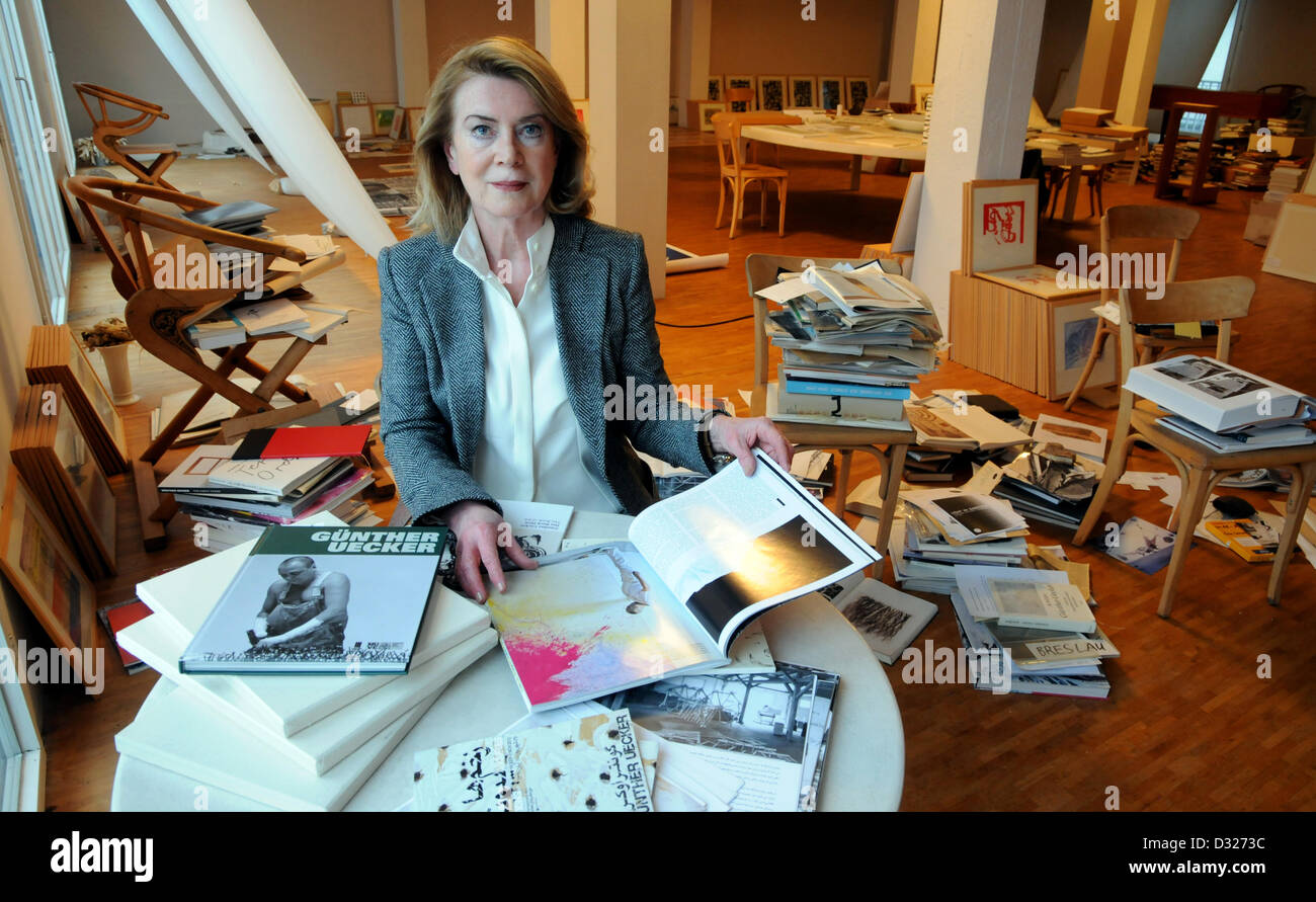 Christine Uecker, the wife of German German sculptor, op artist and ...