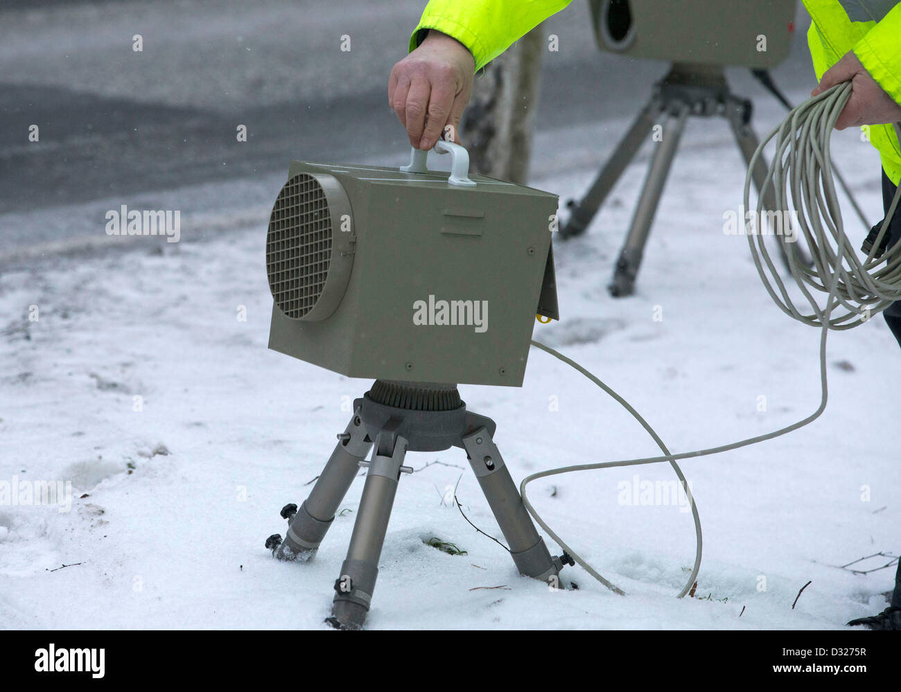 Police setting up radar control hi-res stock photography and images - Alamy