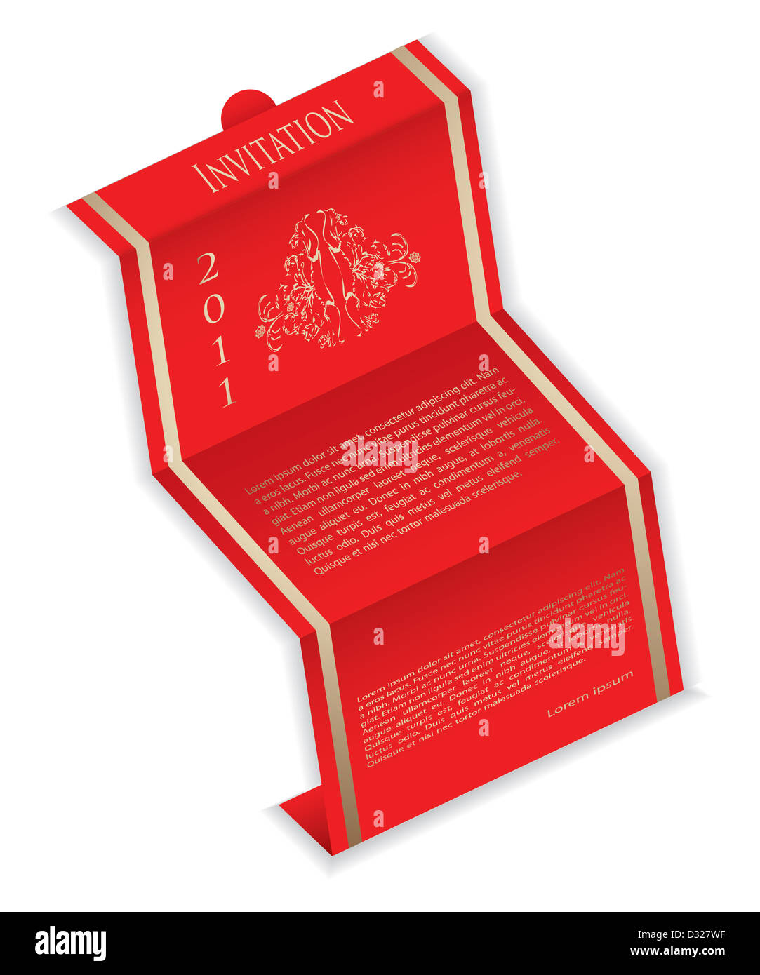 special invitation with vintage design Stock Photo - Alamy