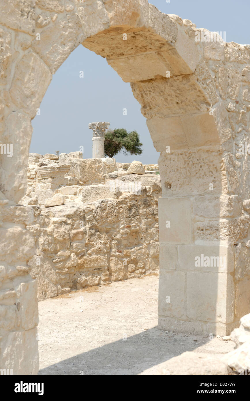Arches and arcades of the Basilica at ancient Kourion a Greco-Roman ...