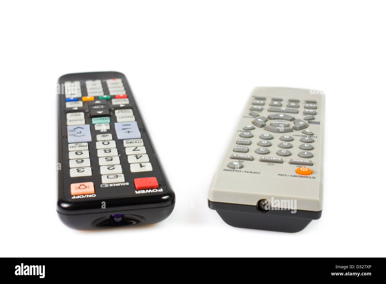 Turning television on remote Cut Out Stock Images & Pictures - Alamy