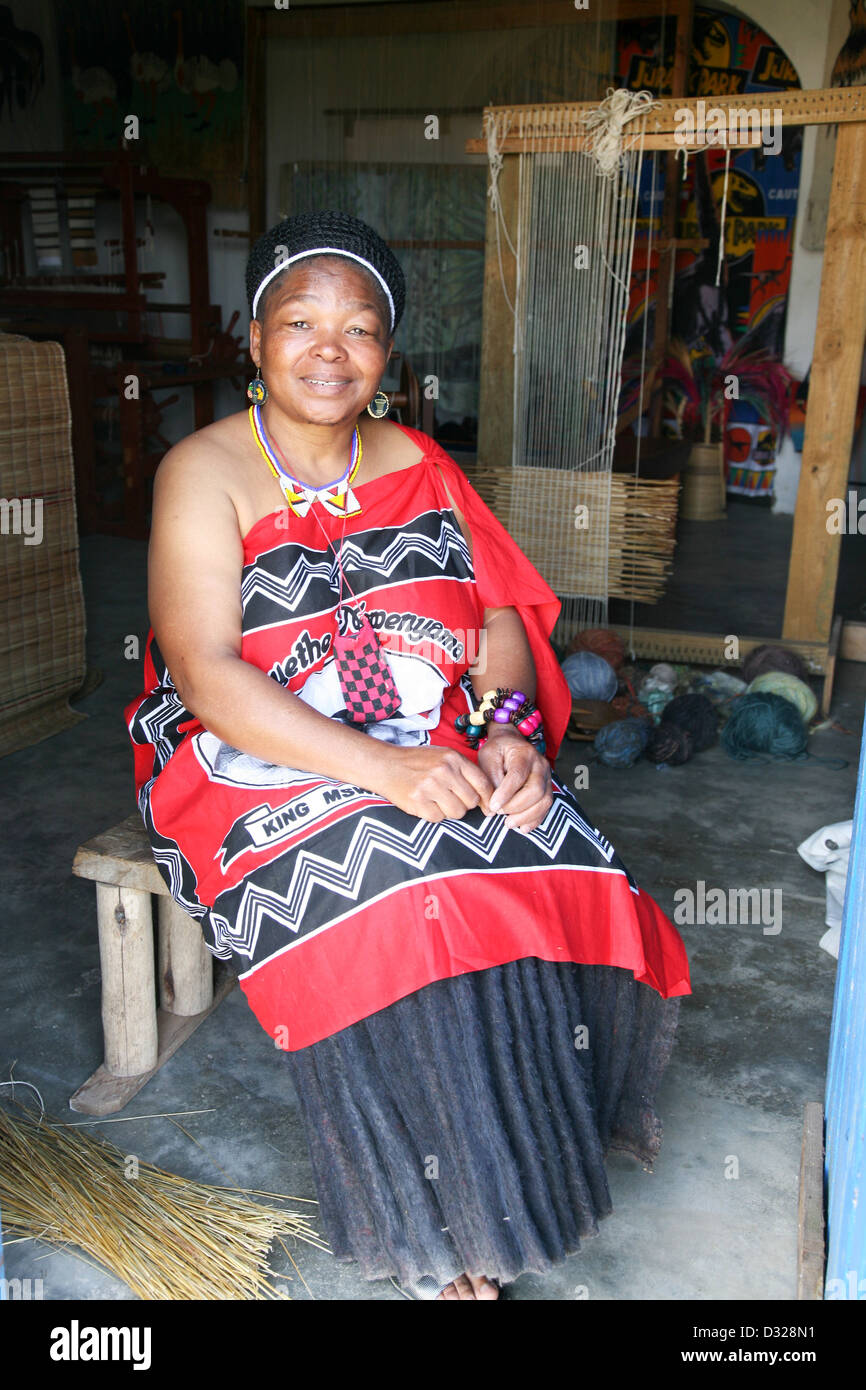 Swazi lady wearing traditional garment Stock Photo - Alamy
