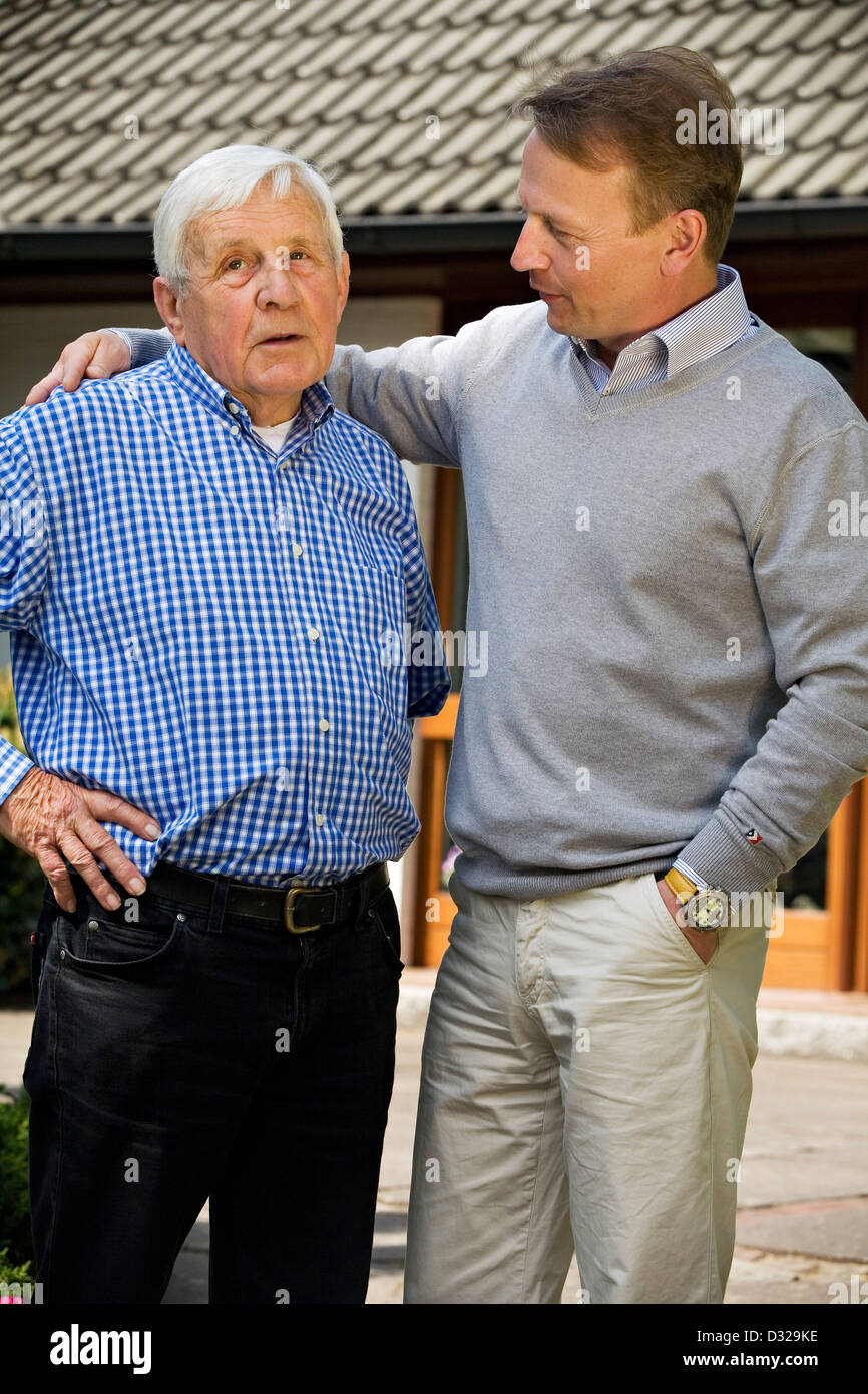 Father grown son hugging hi-res stock photography and images - Alamy