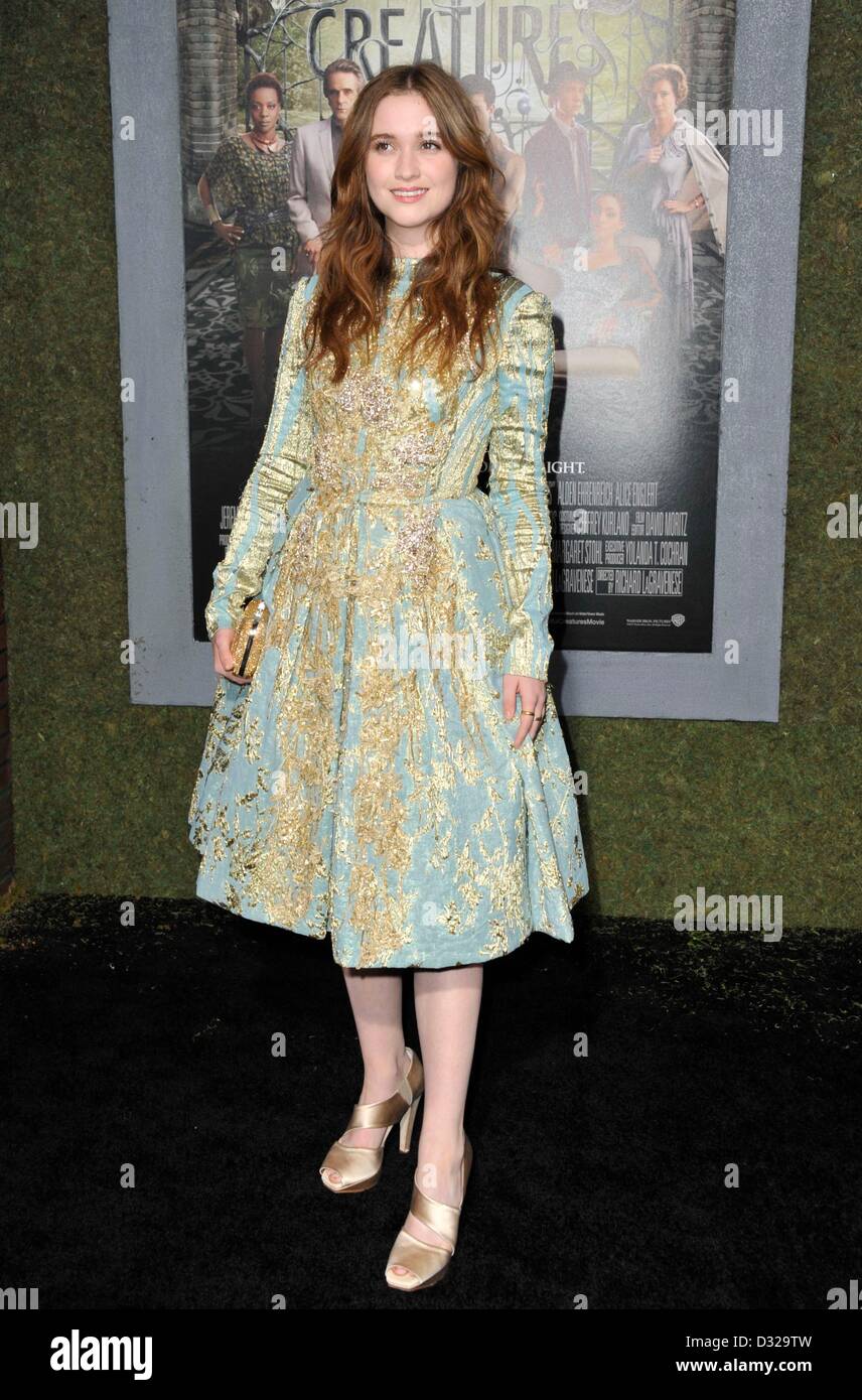 Alice Englert at arrivals for BEAUTIFUL CREATURES Premiere, TCL ...