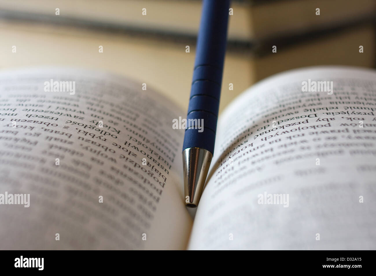 Close-up of opened book pages Stock Photo - Alamy