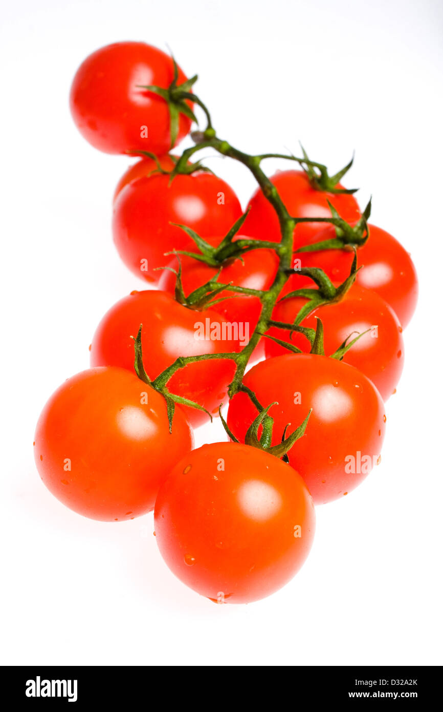 red tomato vegetable with cut isolated on white background Stock Photo ...