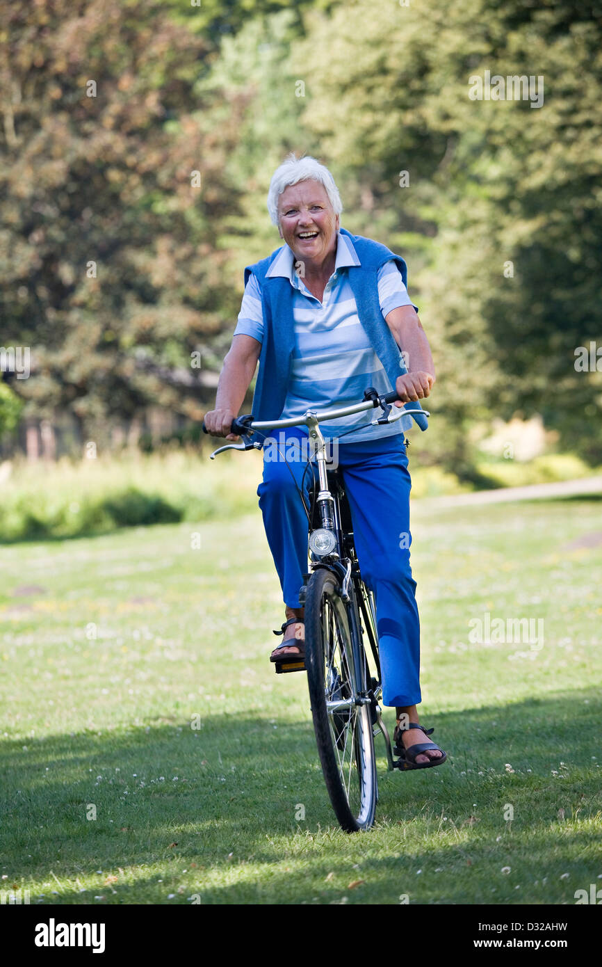 Older people biking europe hi-res stock photography and images - Alamy
