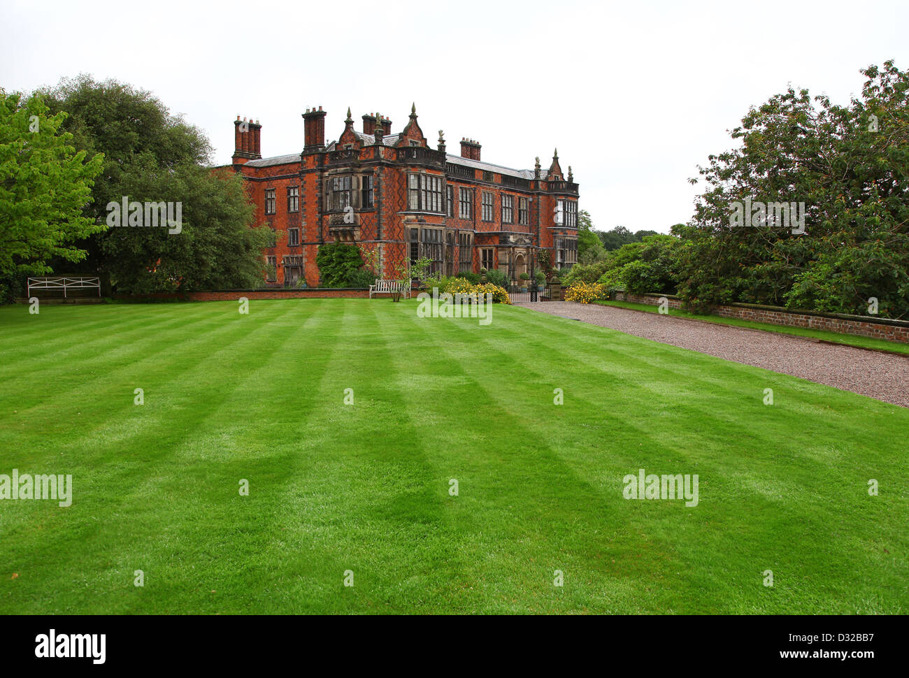 The South front of Arley Hall and gardens Cheshire England UK Stock ...