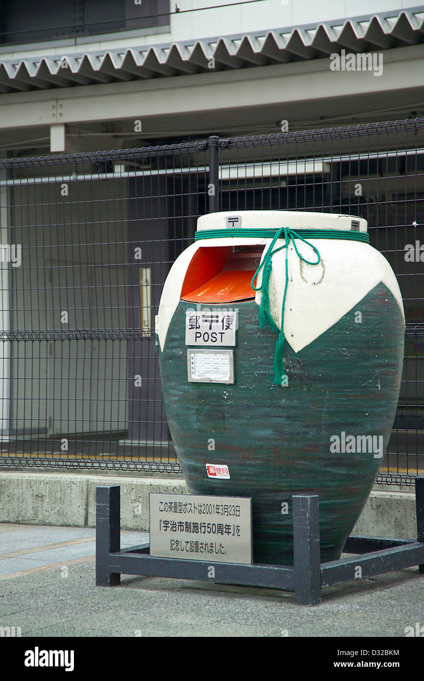 In Uji, Kyoto Prefecture, Japan, a unique mailbox is designed in the ...