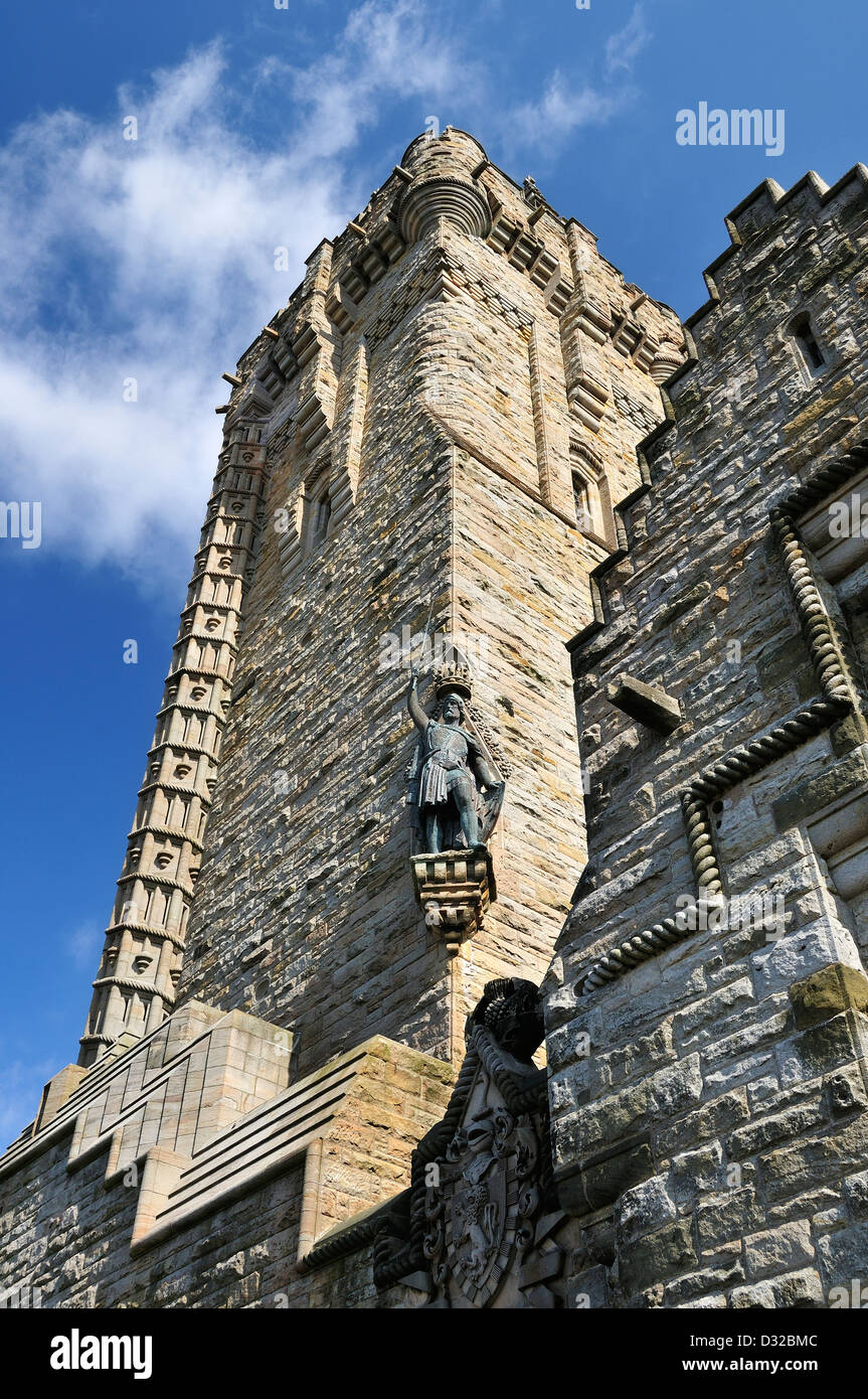 Wallace Monument, looking up at Wallace's statue on the SW edge of the ...