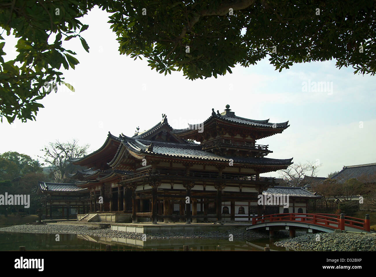 Phoenix Hall, part of the Byodo-in Temple in Uji, Kyoto, is an iconic ...