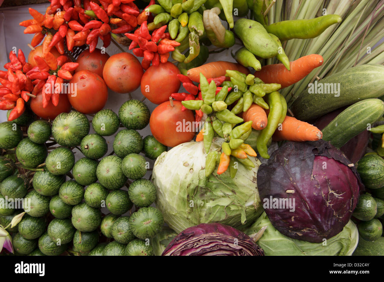 Collection of vegetables / green, yellow, orange, red Stock Photo - Alamy