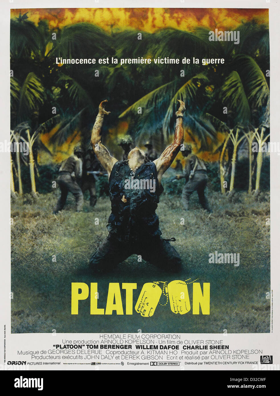 Platoon movie poster hi-res stock photography and images - Alamy