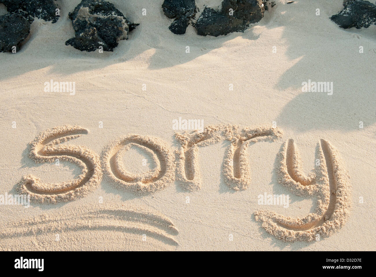 Sorry concept writing hi-res stock photography and images - Alamy