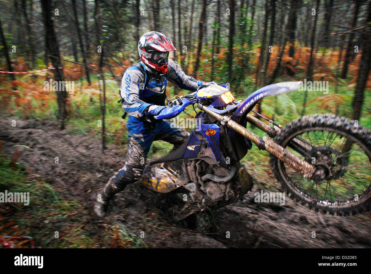 Motorcycle off road enduro rider Stock Photo - Alamy