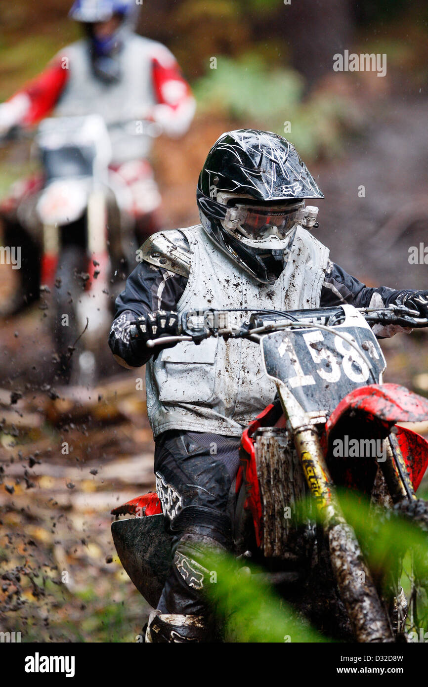 Motorcycle off road enduro rider Stock Photo - Alamy
