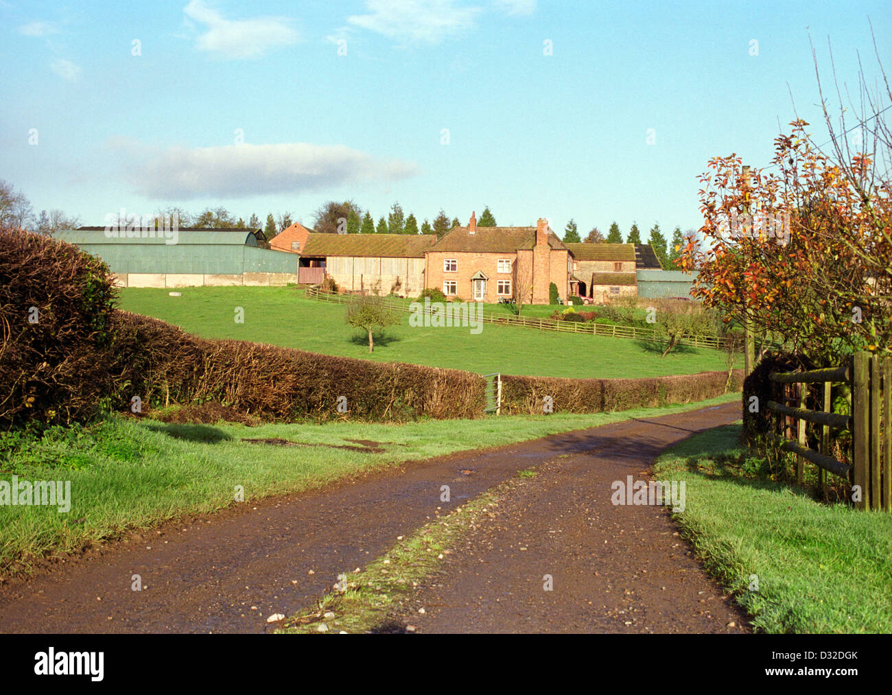 Lane with farm buildings hi-res stock photography and images - Alamy