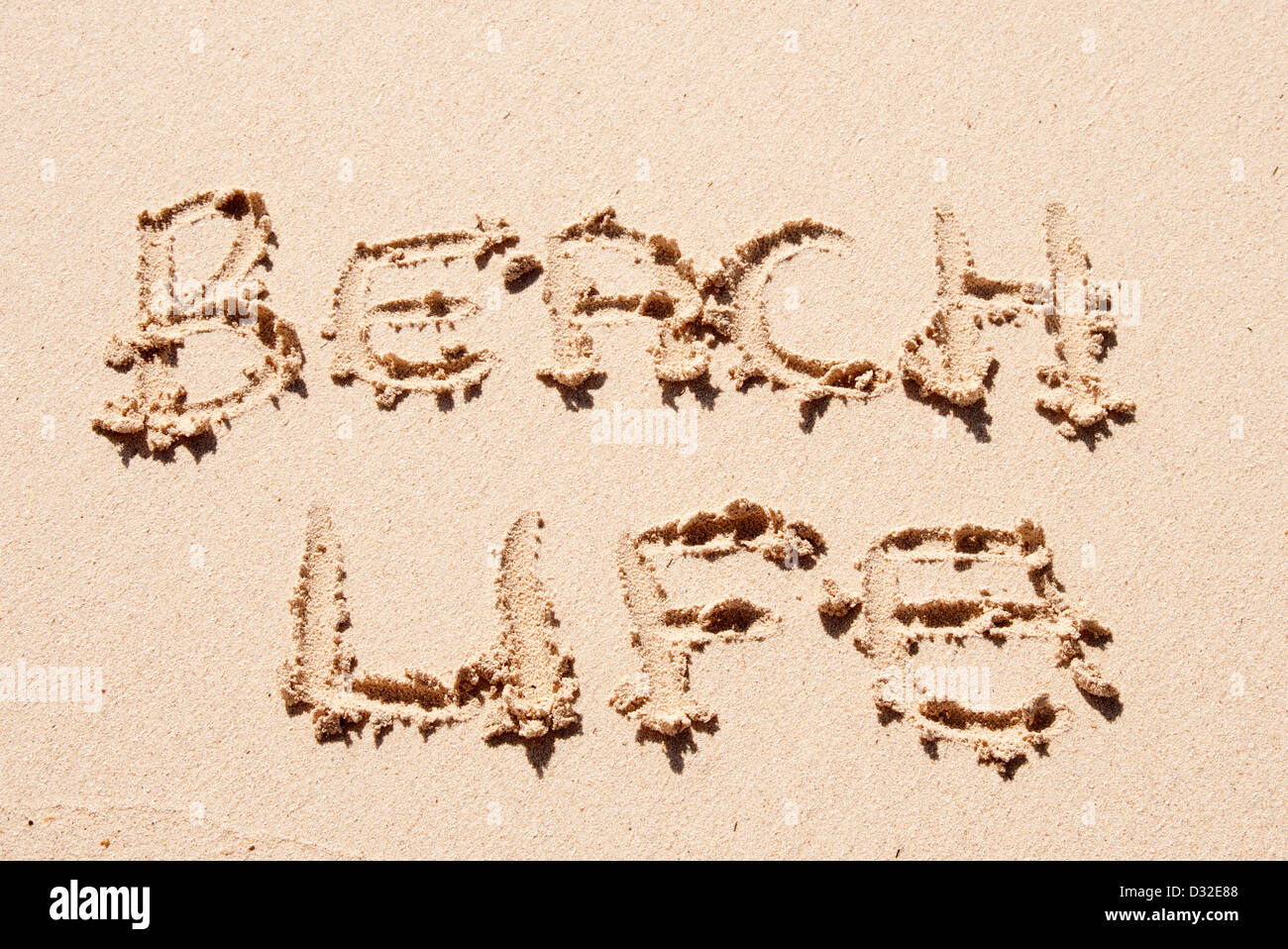 Writing sand beach hi-res stock photography and images - Alamy