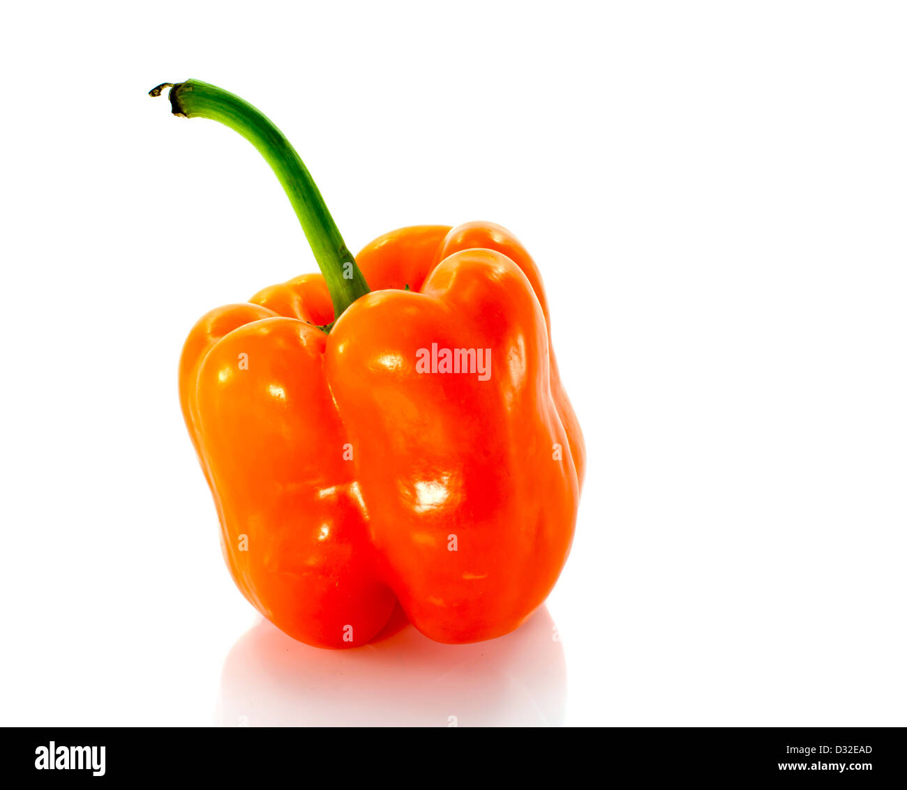 orange paprika fruit isolated on white Stock Photo - Alamy