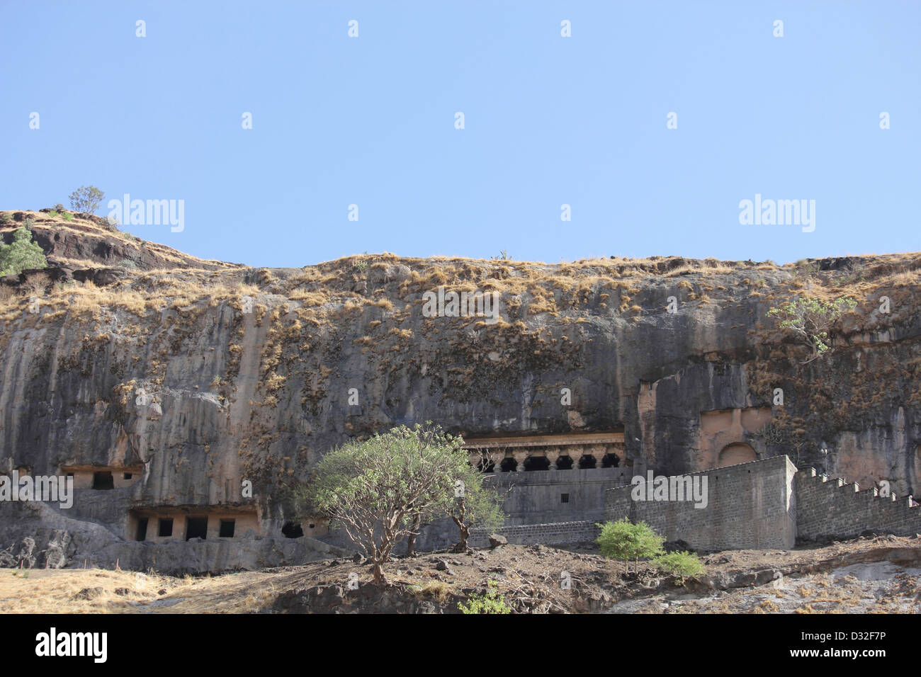 Lenyadri Buddhist Caves, Near Junnar, Maharashtra, India Stock Photo ...