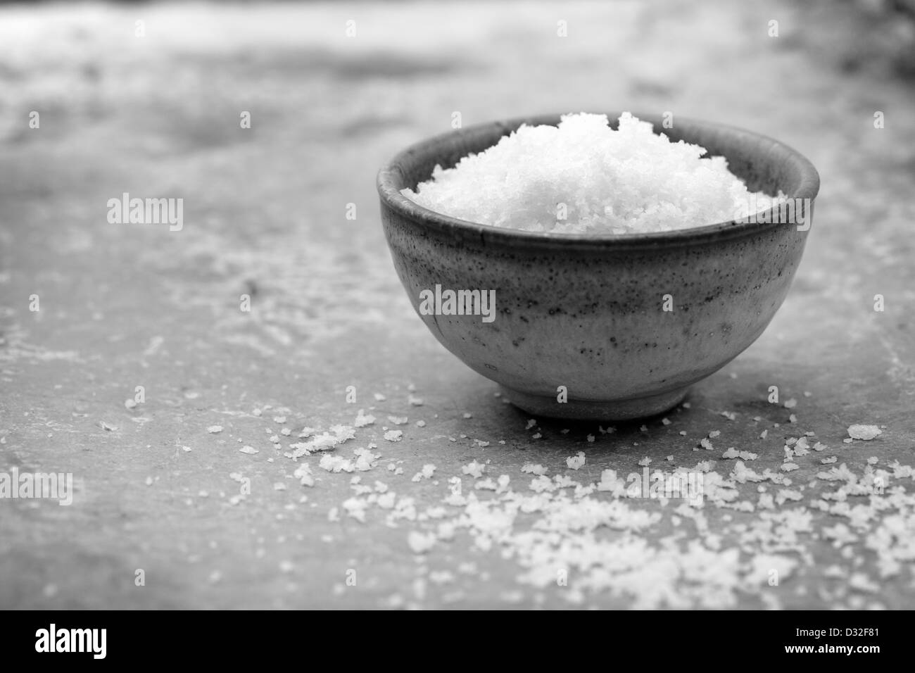 Salt crystals macro Black and White Stock Photos & Images - Alamy