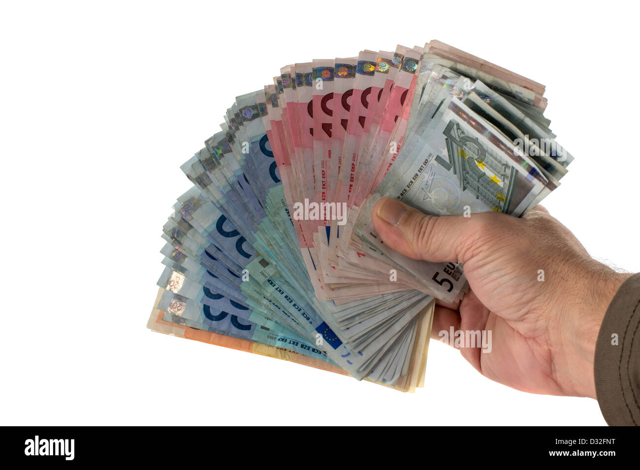 Hand money euro hi-res stock photography and images - Alamy