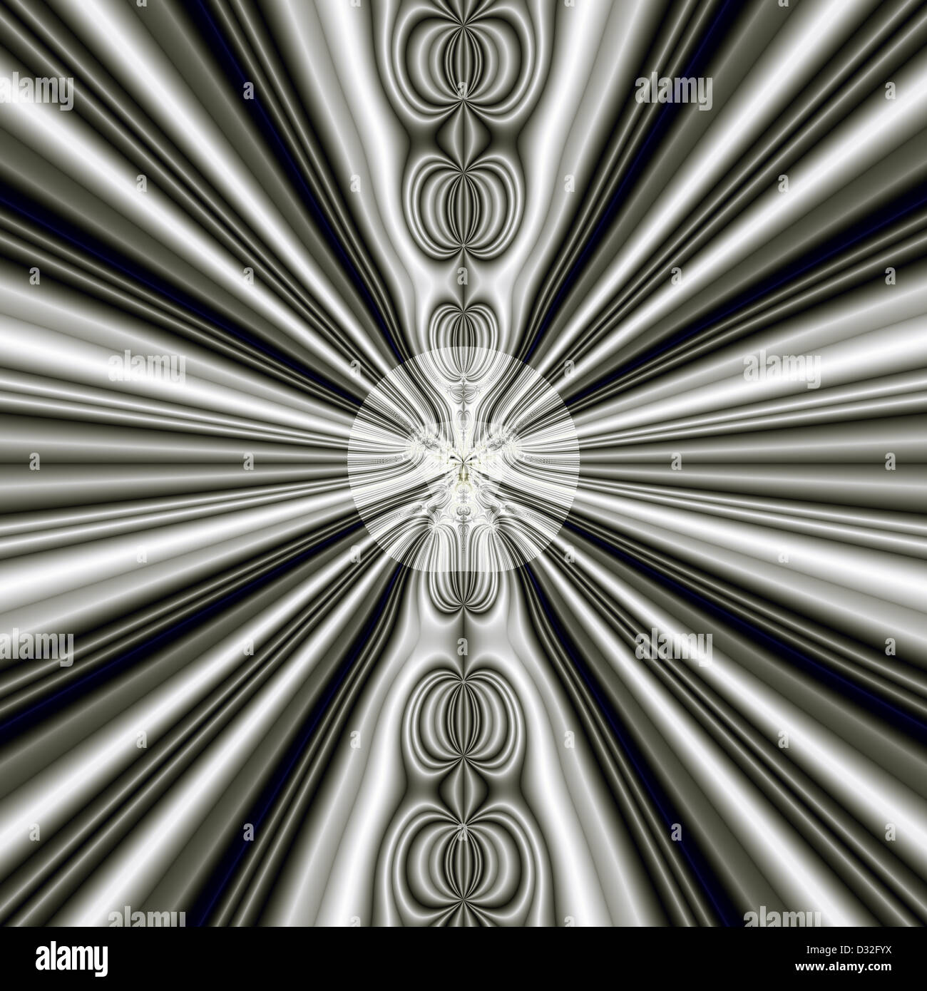 Elegant fractal design, abstract art, white sun Stock Photo - Alamy