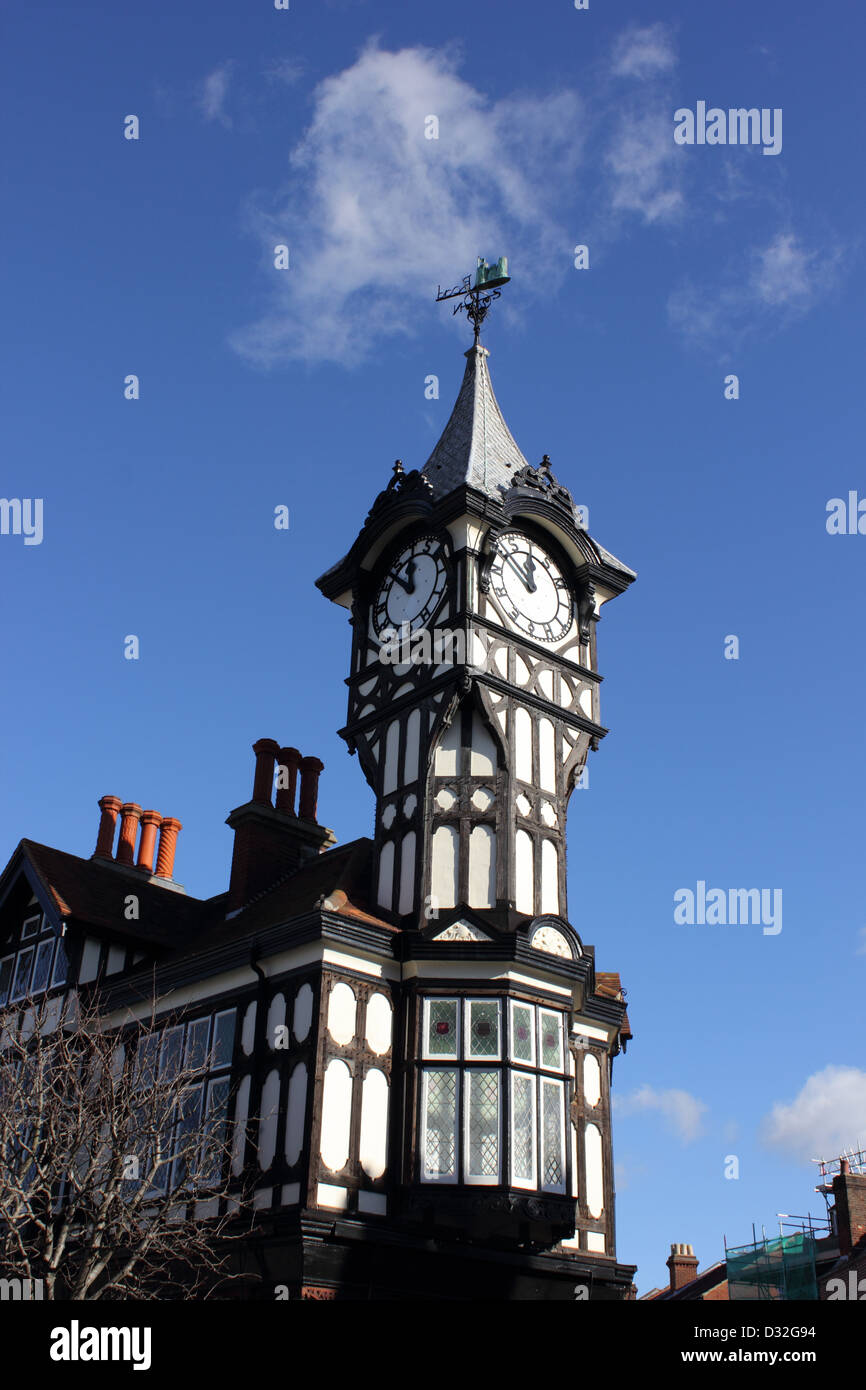 Tudor style clock tower hi-res stock photography and images - Alamy