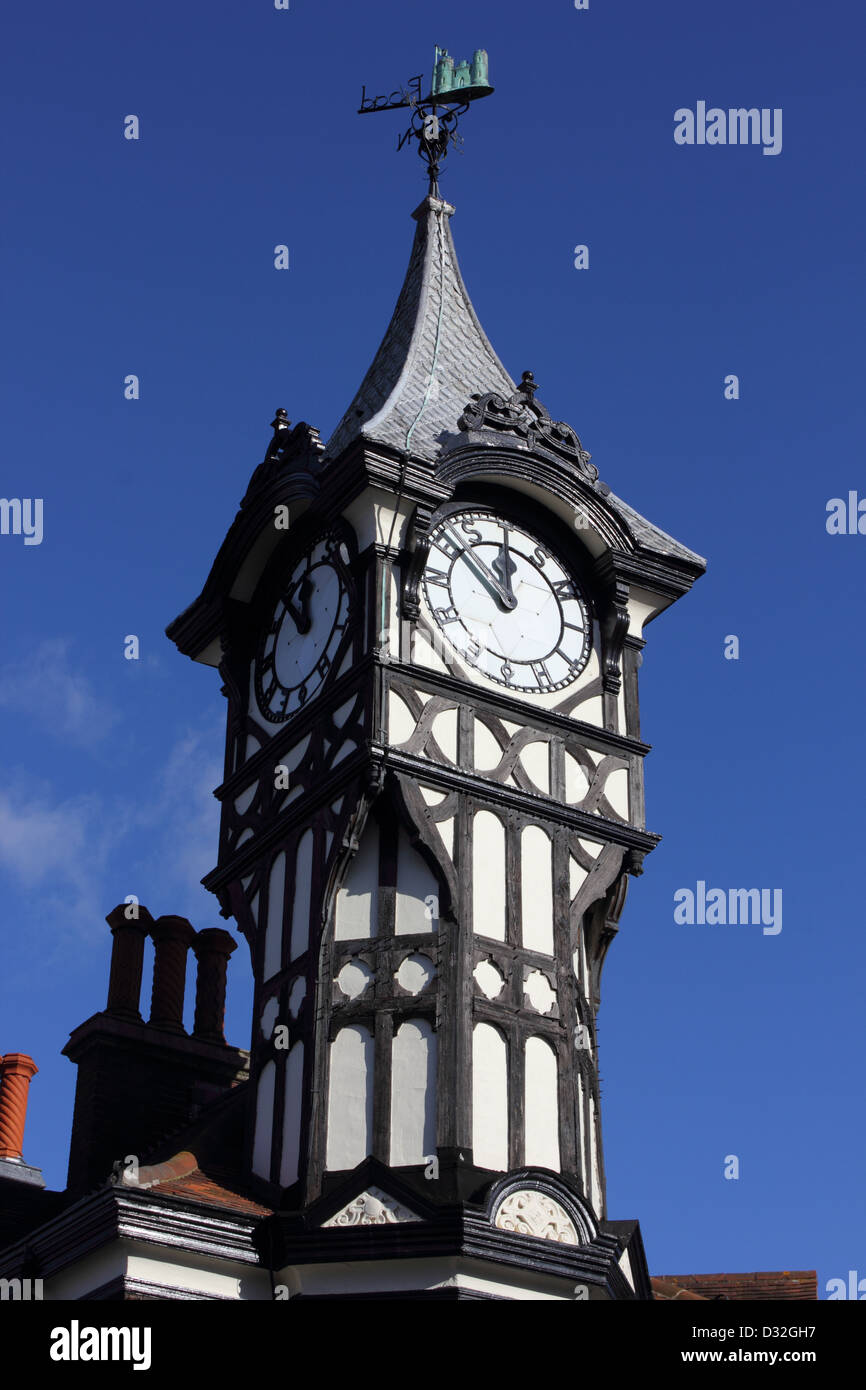 Tudor style clock tower hi-res stock photography and images - Alamy