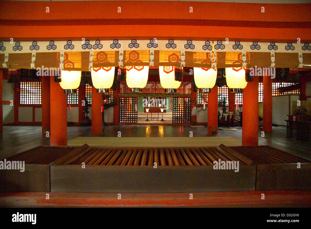 Altar in building at itsukushima shrine hi-res stock photography and ...