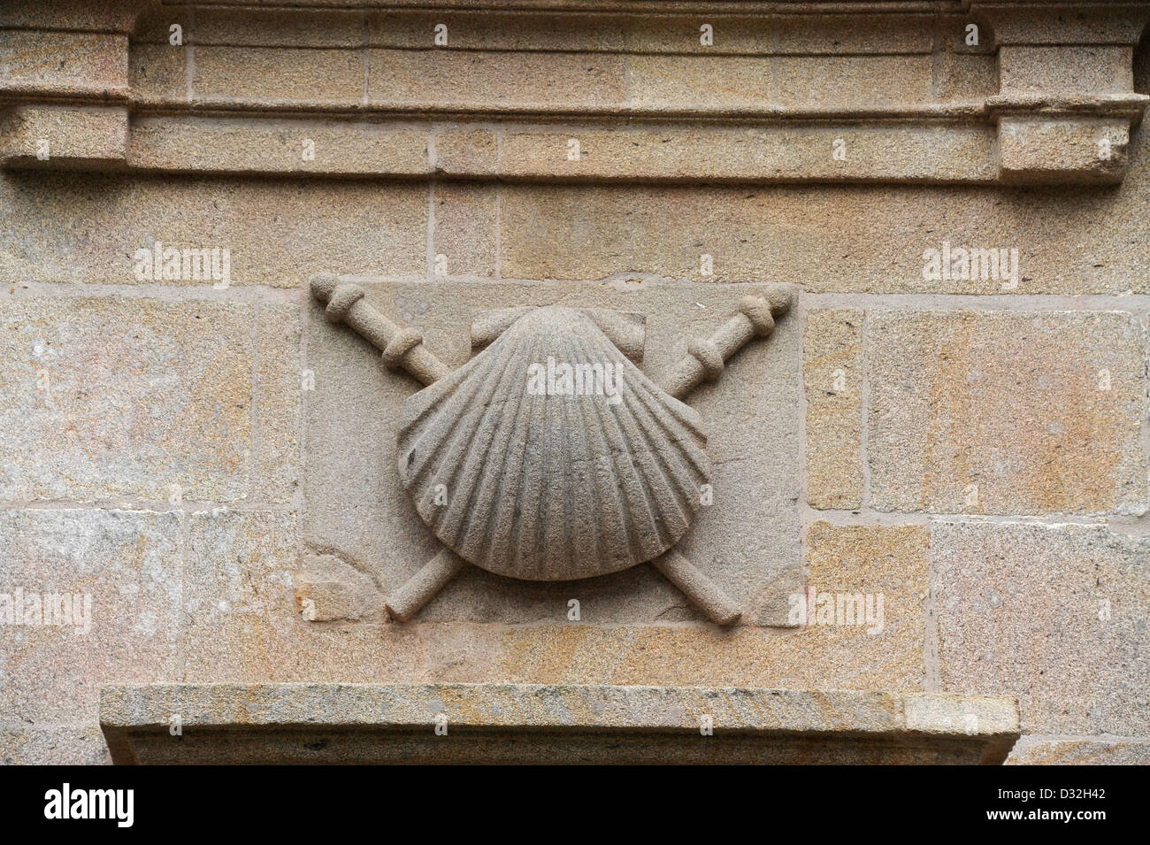 Shell symbol at Santiago de Compostela cathedral,Pilgrimage,Way of St ...