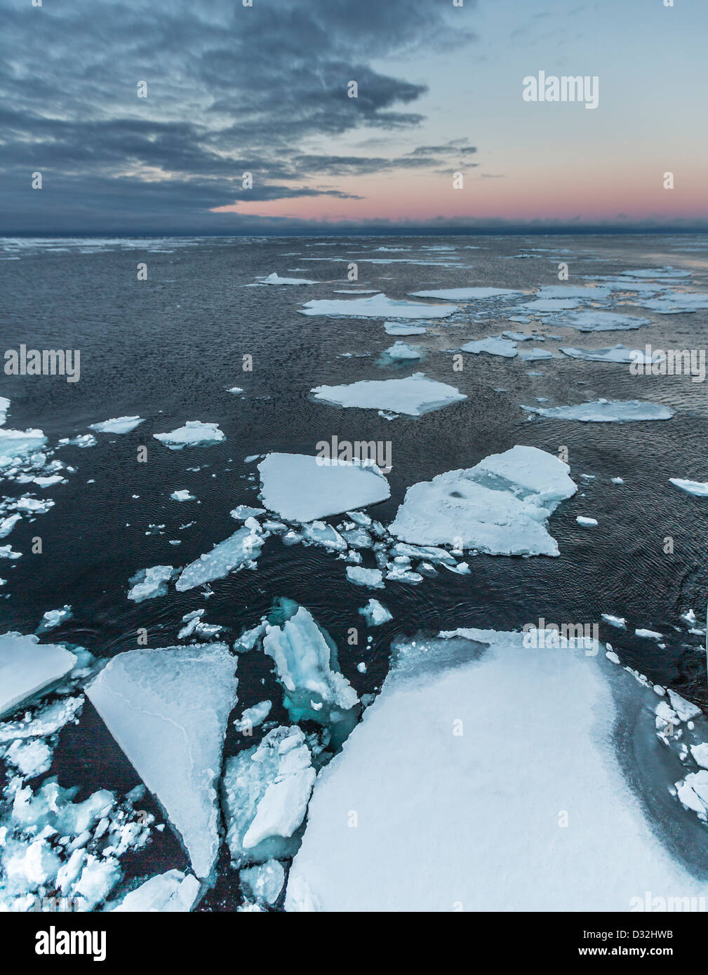 Pancake Ice-North Atlantic Ocean Packed ice-Sailing between Svalbard ...