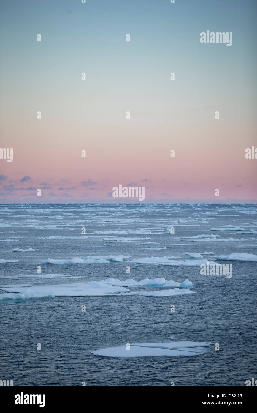 Pancake Ice-North Atlantic Ocean Packed ice-Sailing between Svalbard ...