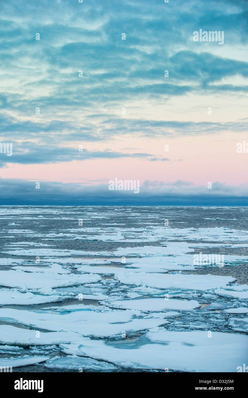 Pancake Ice-North Atlantic Ocean Packed ice-Sailing between Svalbard ...