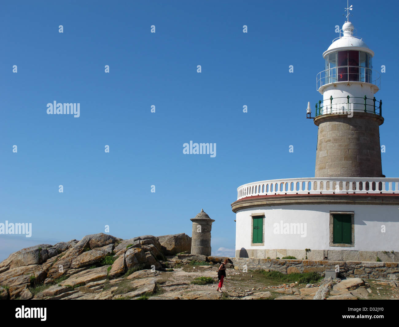 Cabo and faro de Corrubedo,lighthouse,La Coruna province,Galicia,Spain ...