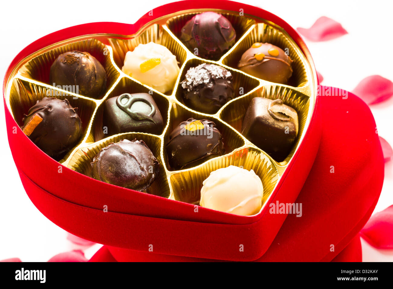 Hear shape box chocolates hi-res stock photography and images - Alamy