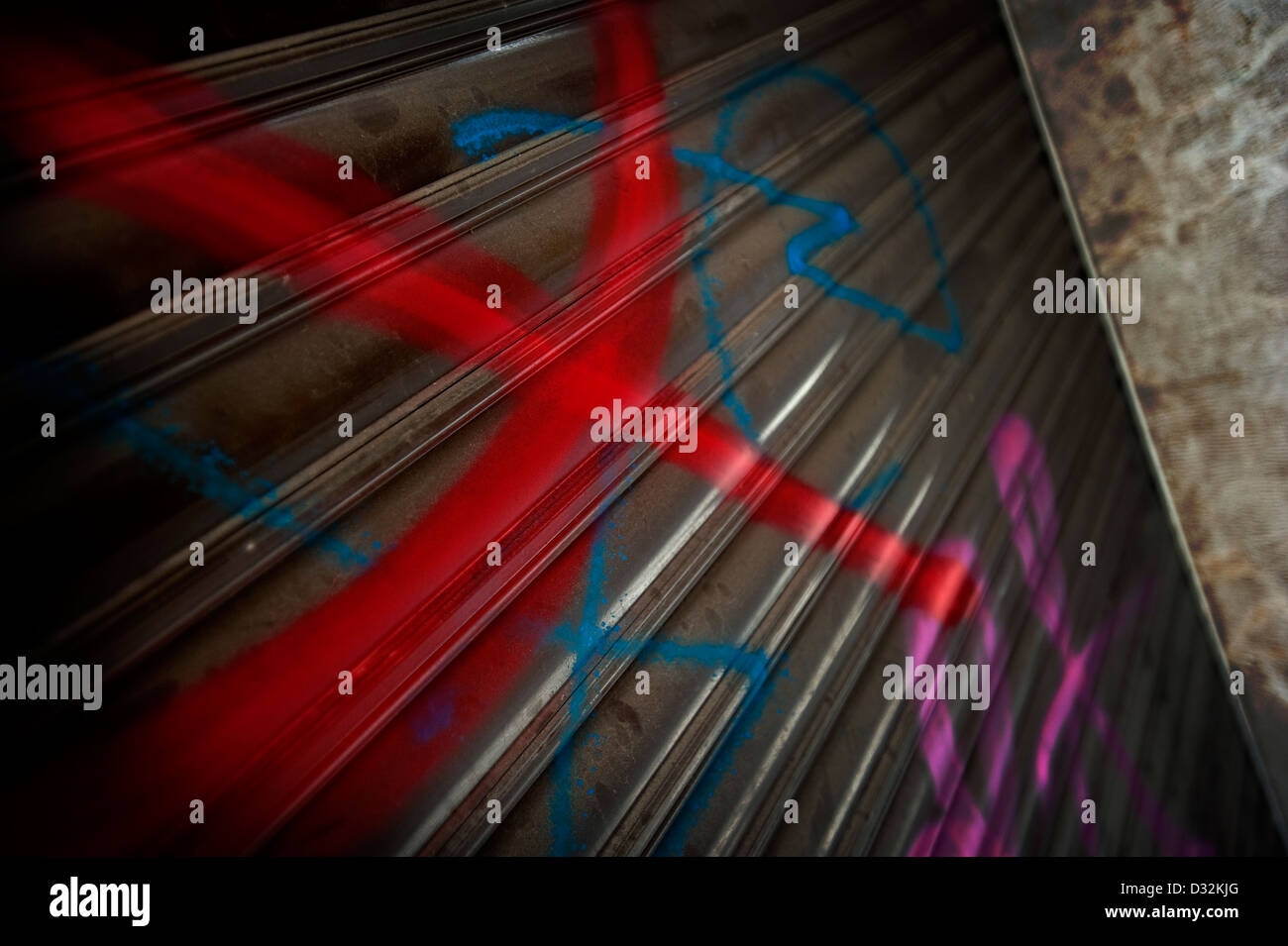 Street Graffiti on shop shutter Stock Photo - Alamy