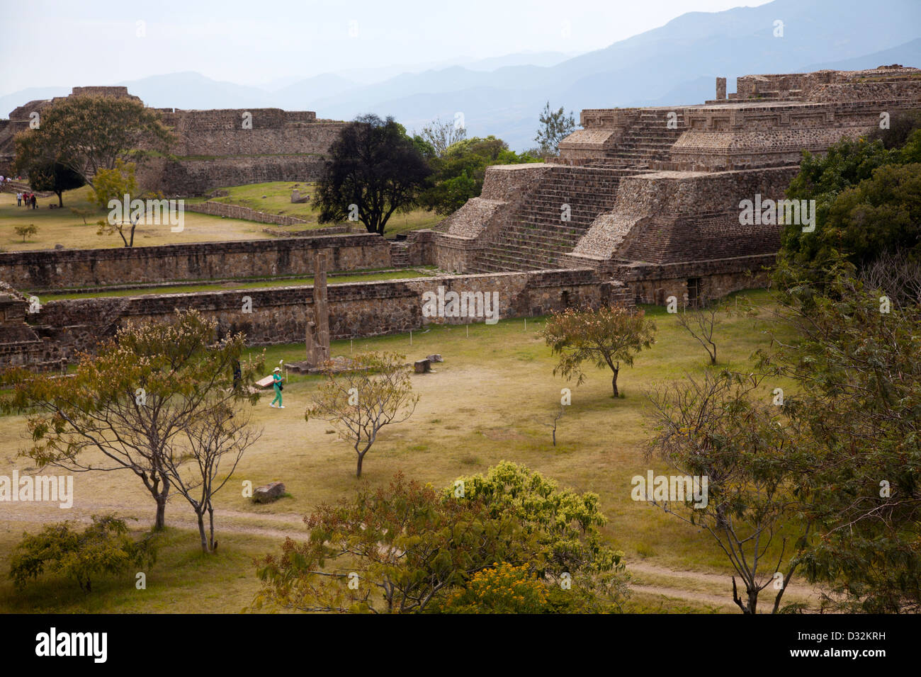 Monte Albán Archaeological Ruins Site in Oaxaca - Mexico Stock Photo ...