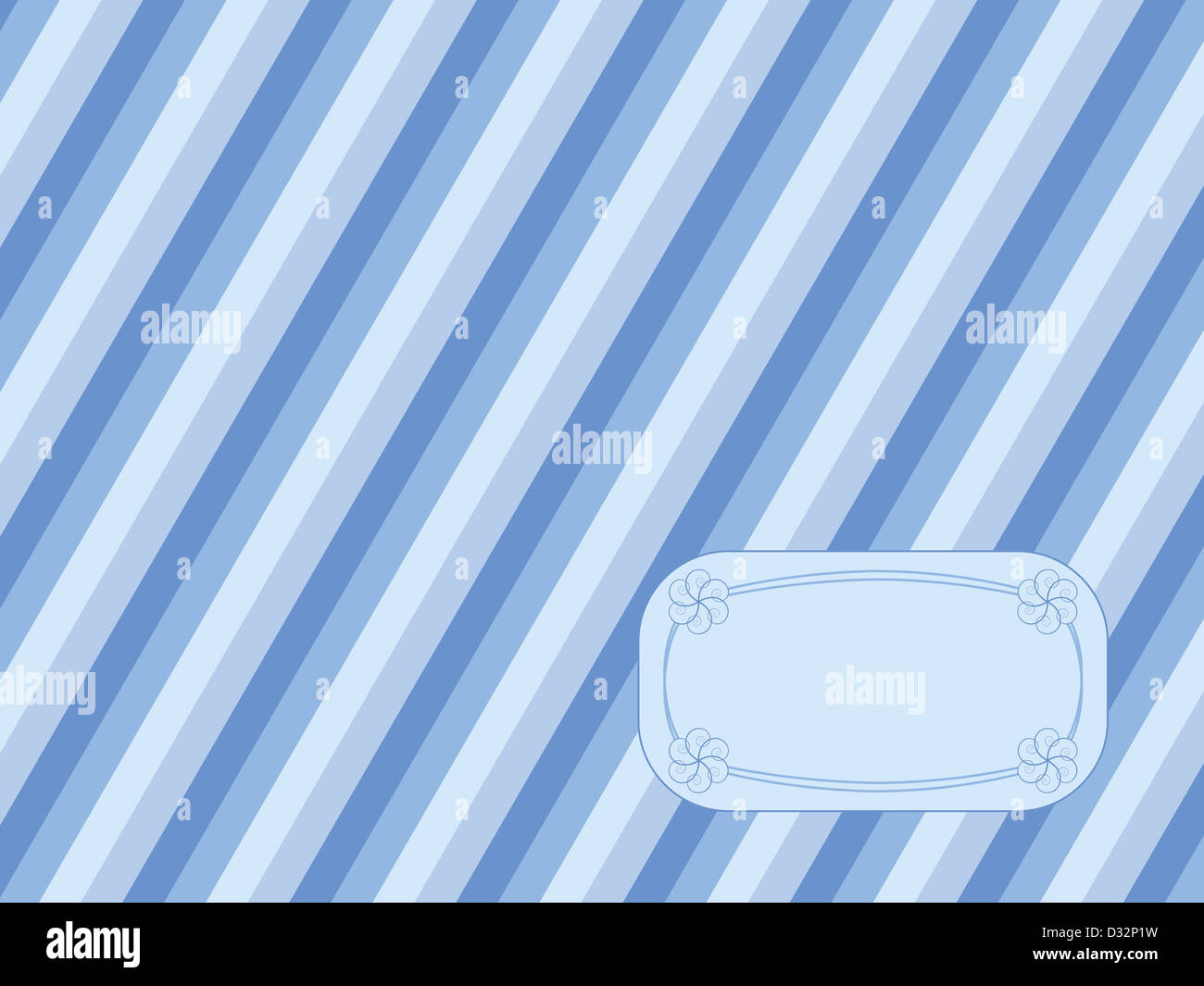abstract blue stripes background with label Stock Photo - Alamy