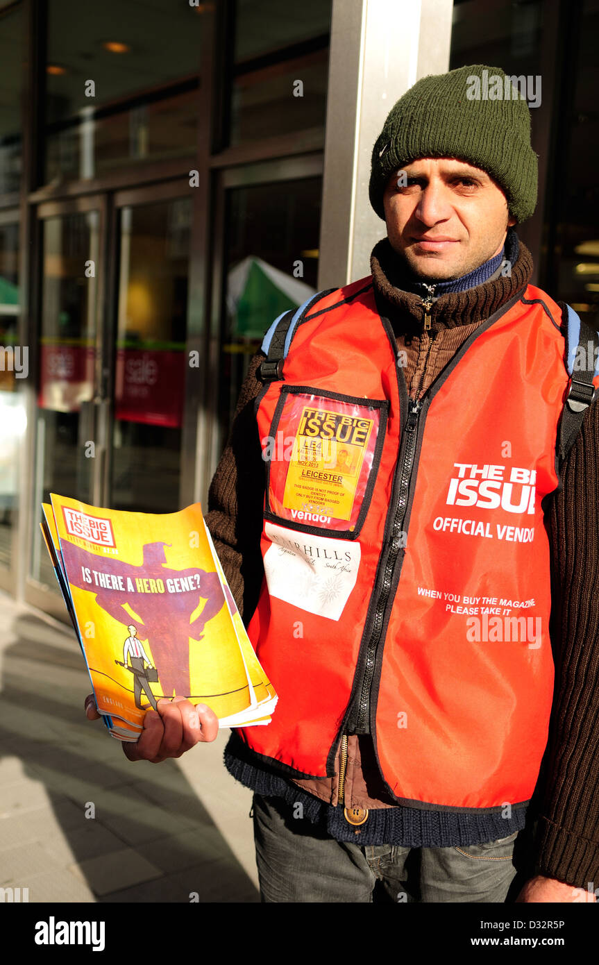 Big Issue Street Seller Stock Photo - Alamy