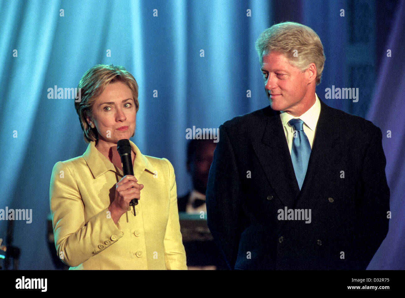 First Lady Hillary Rodham Clinton and President Bill Clinton attends ...