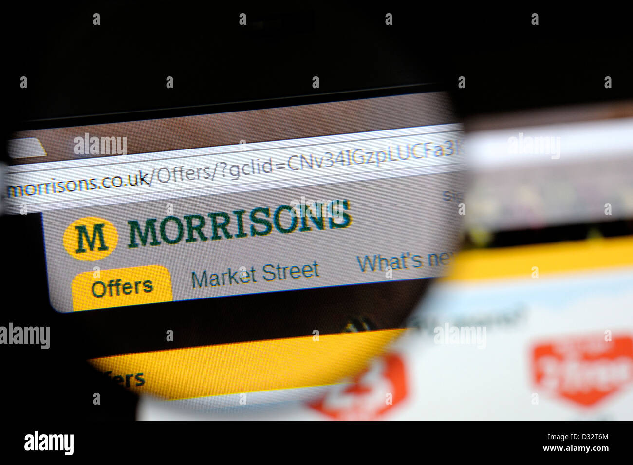 morrisons supermarket website page Stock Photo - Alamy